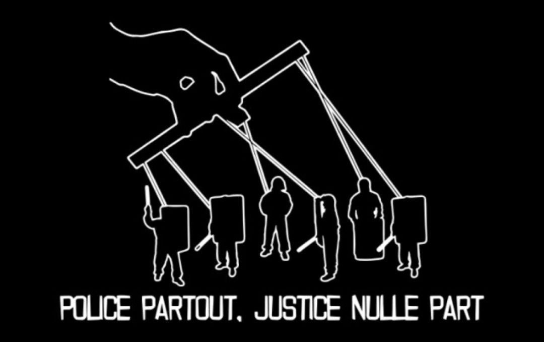 Police partout, justice nulle part | Anarchist Sticker Archive
