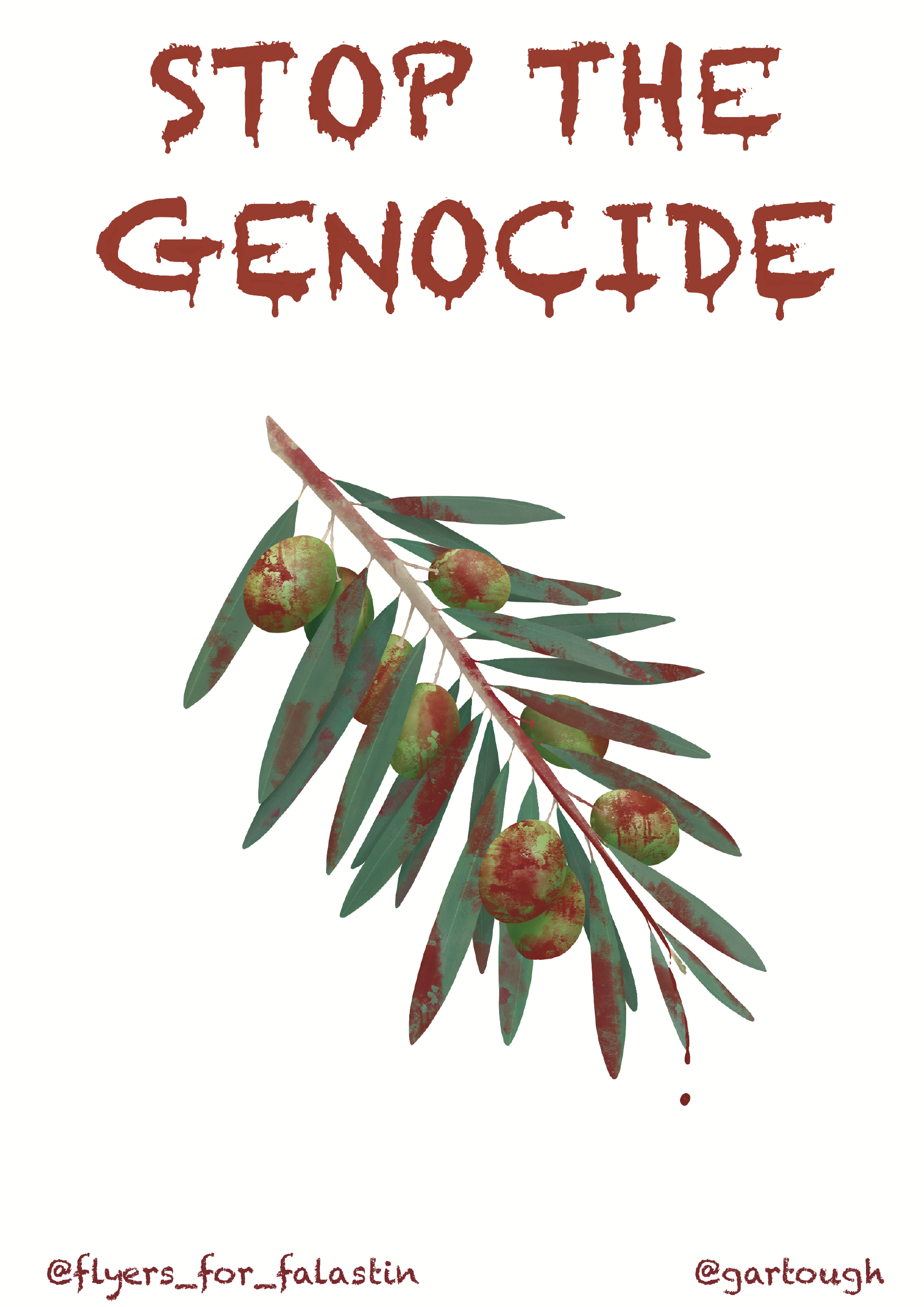 Stop the genocide | Anarchist Sticker Archive