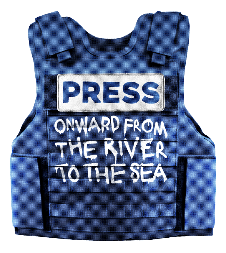 Press: onward from the river to the sea | Anarchist Sticker Archive