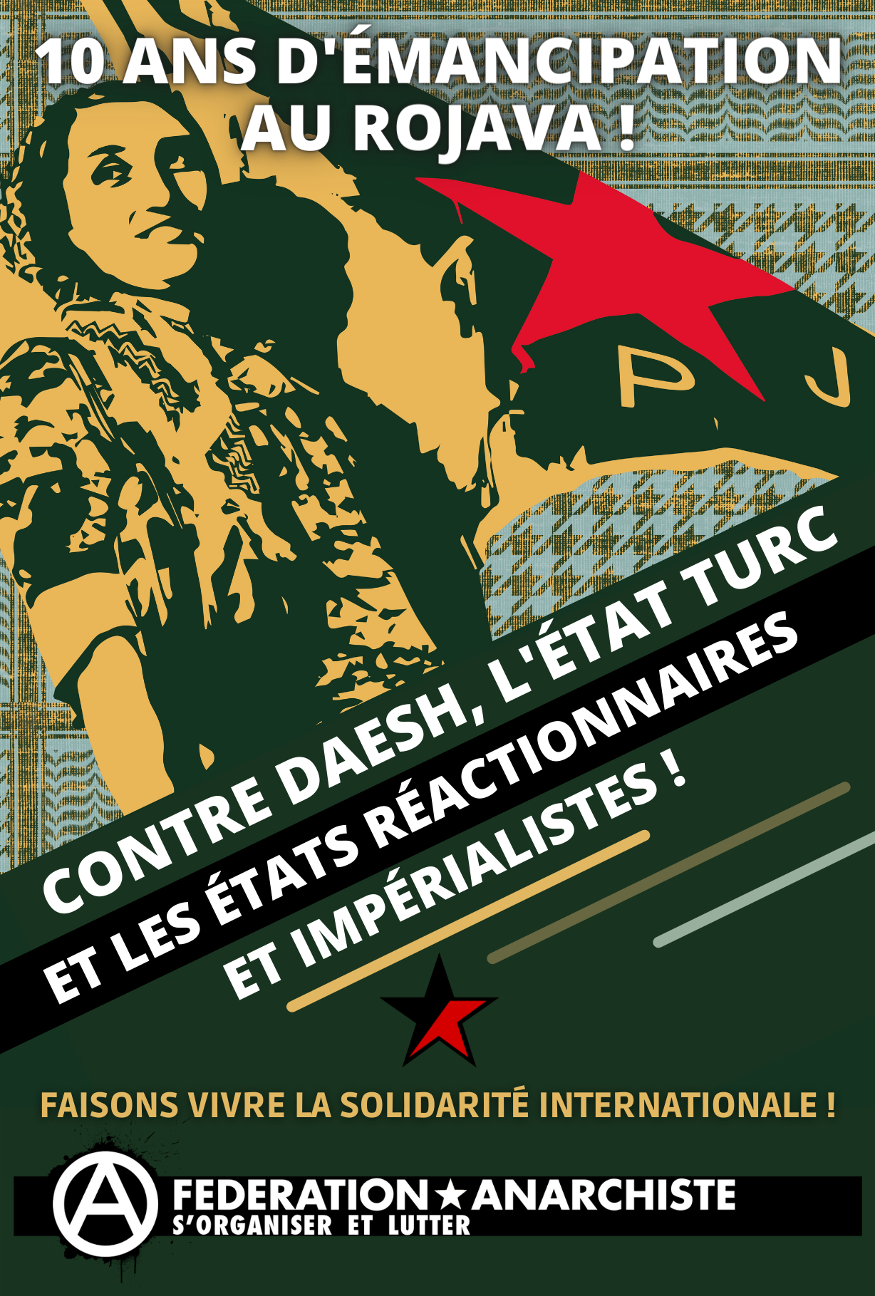 10 ans d emancipation au Rojava | Anarchist Sticker Archive