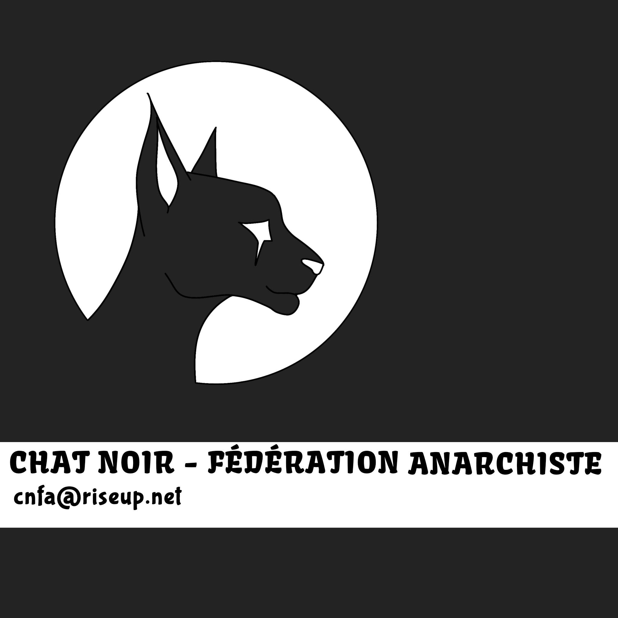 Chat Noir - Federation Anarquiste | Anarchist Sticker Archive