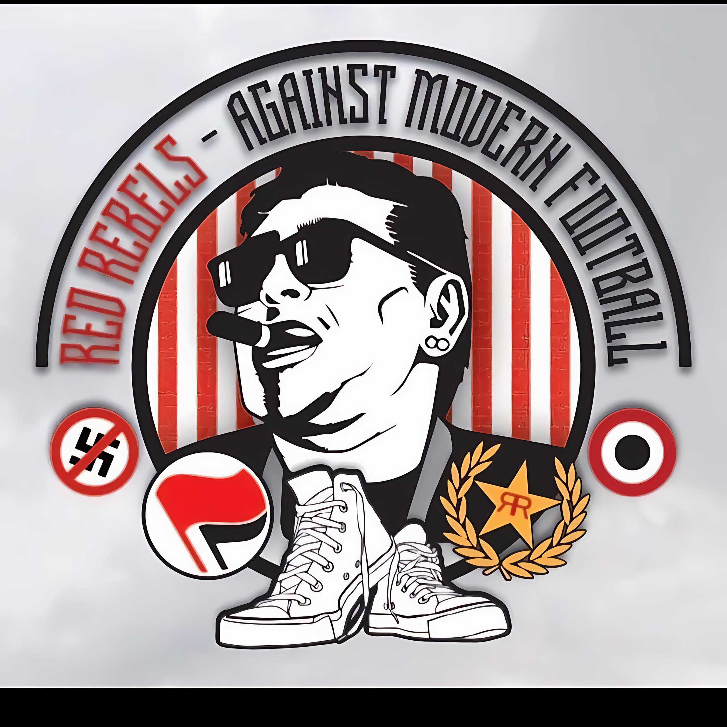 Red rebels against modern football | Anarchist Sticker Archive