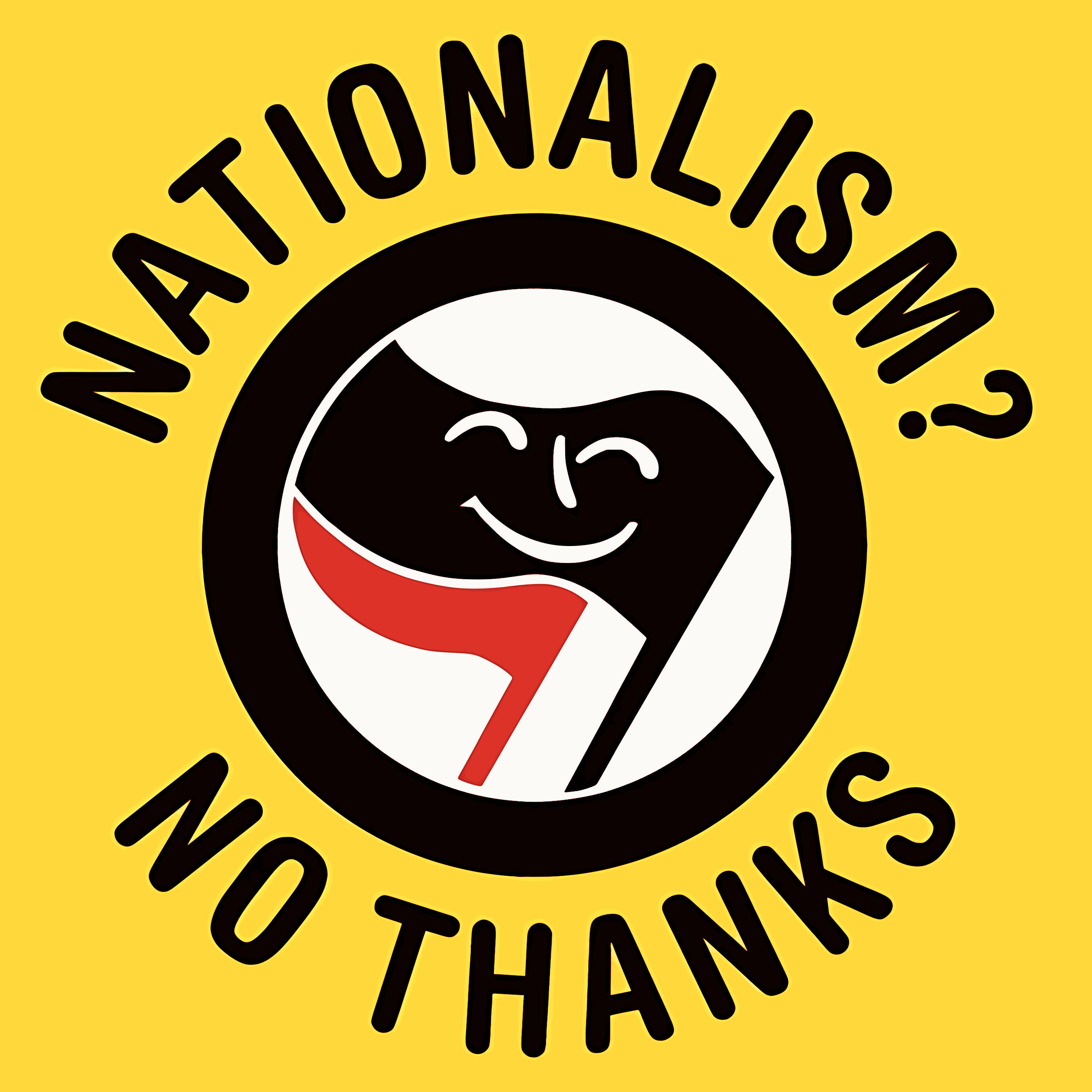 Nationalism? No thanks | Anarchist Sticker Archive
