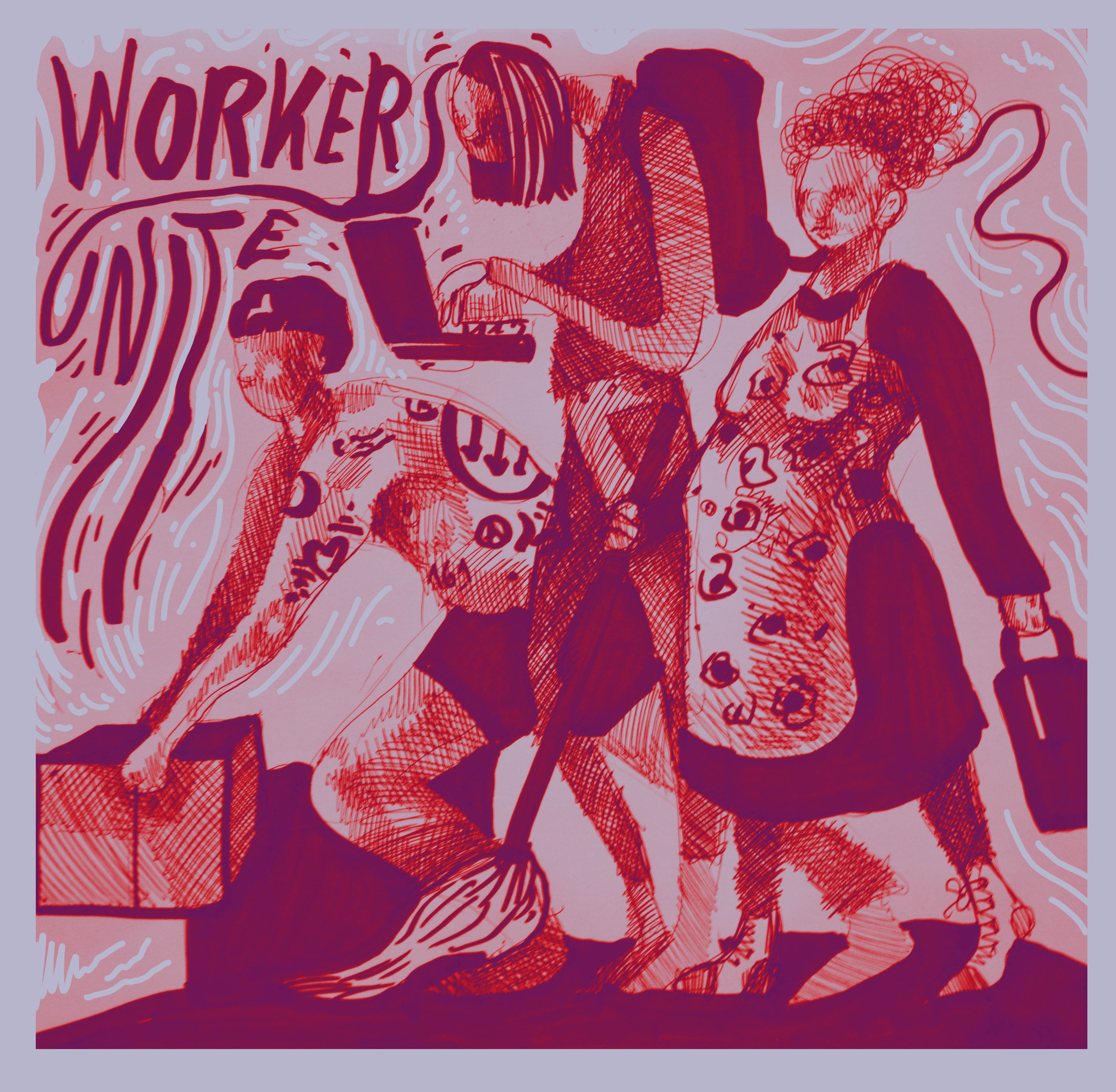 Workers unite | Anarchist Sticker Archive