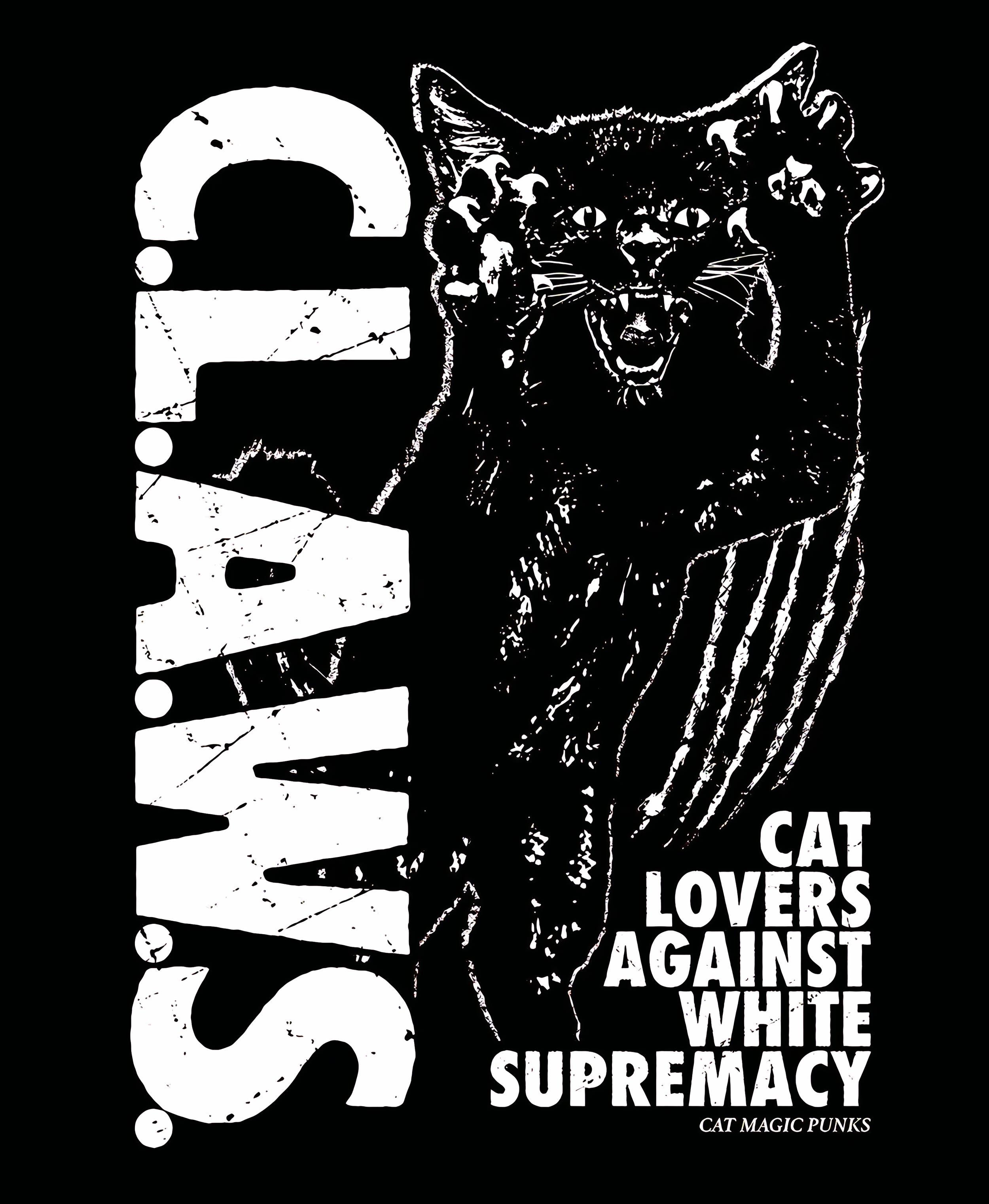Cat Lovers Against White Supremacy | Anarchist Sticker Archive